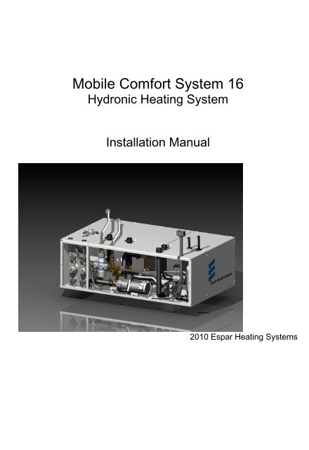 Hydronic Heating System Installation Manual - Espar