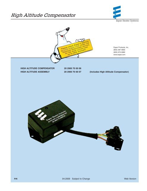 High Altitude Compensator 05-2009.pdf - Espar of Michigan