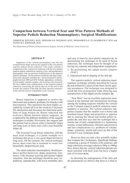 Comparison between Vertical Scar and Wise Pattern ... - ESPRS