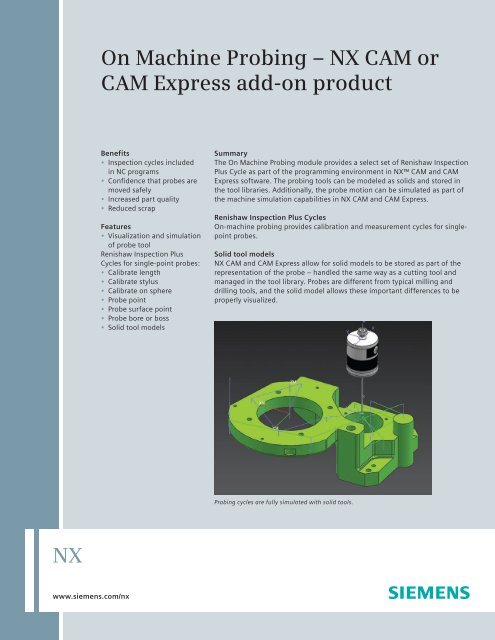 On Machine Probing - Siemens PLM Software