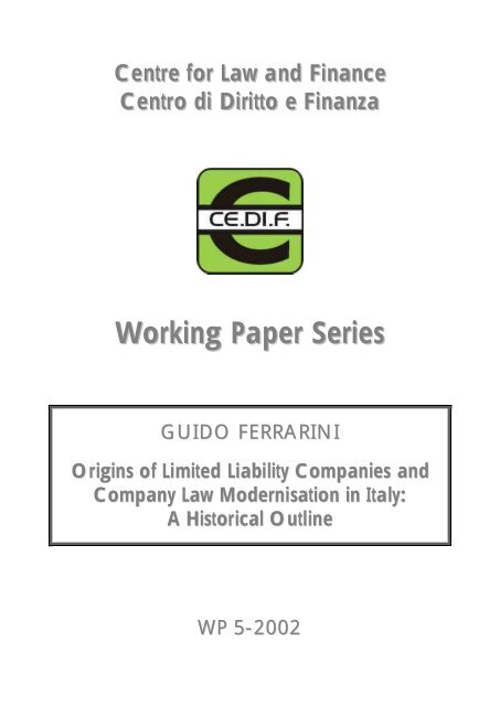 Working Paper Series