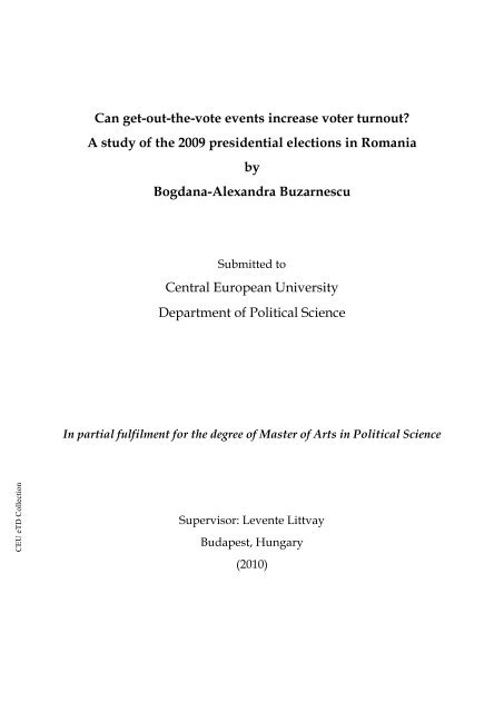 First Draft Research Proposal - Central European University