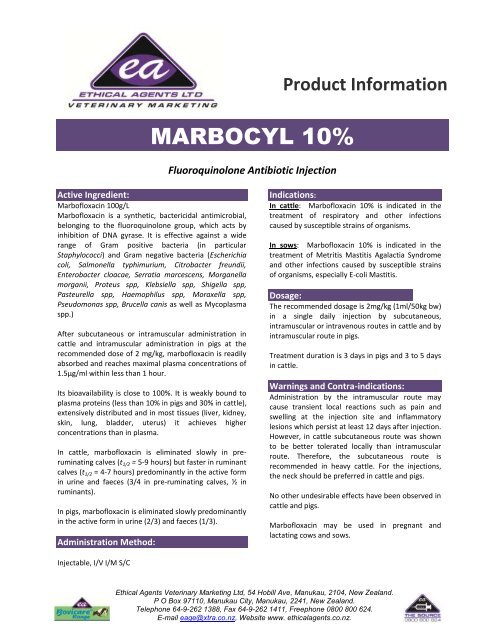 marbocyl 10% - Ethical Agents