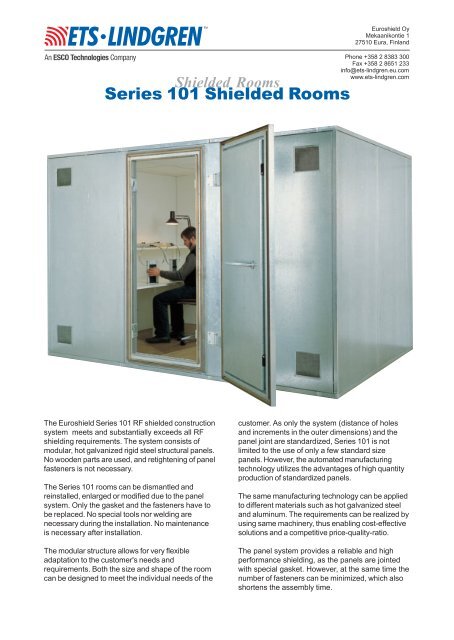 Series 101 Shielded Rooms - ETS-Lindgren