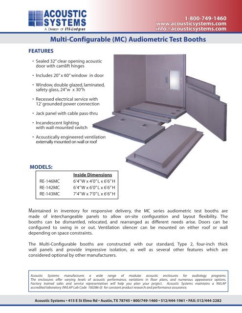 Multi-Configurable Audiometric Test Booths