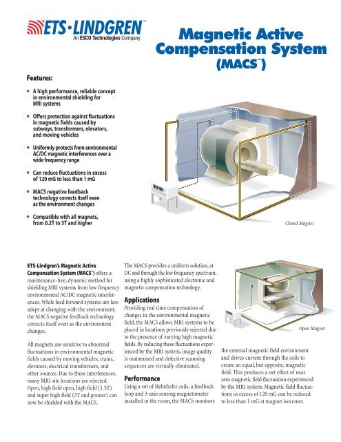 Magnetic Active Compensation System (MACS) for ... - ETS-Lindgren