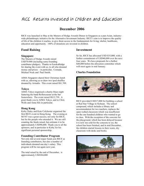 The RICE Newsletter - Eurekahedge