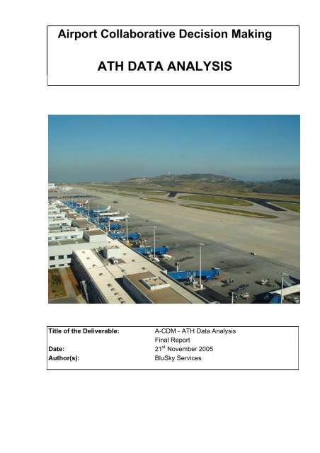 ATH DATA ANALYSIS - Airport Collaborative Decision Making