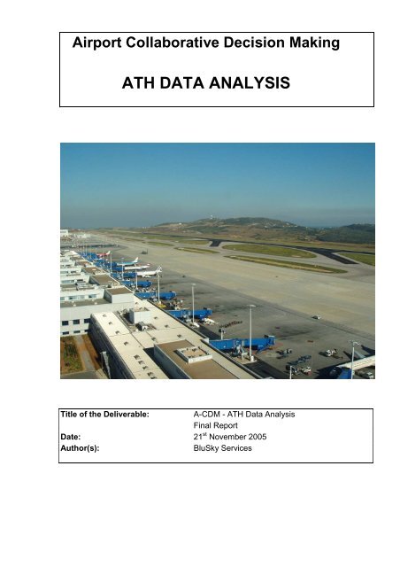 ATH DATA ANALYSIS - Airport Collaborative Decision Making