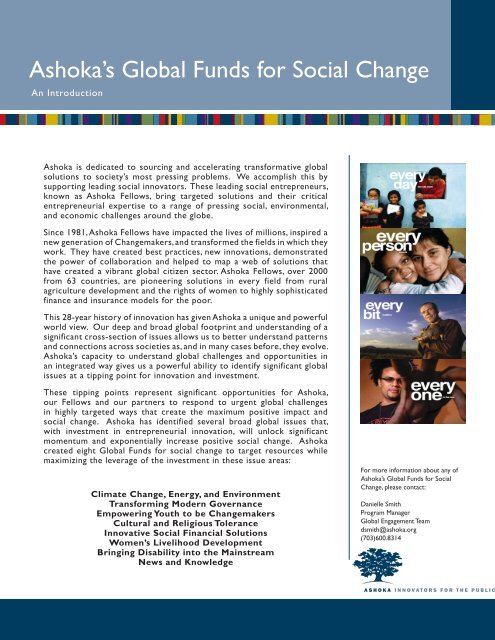 Ashoka's Global Funds for Social Change