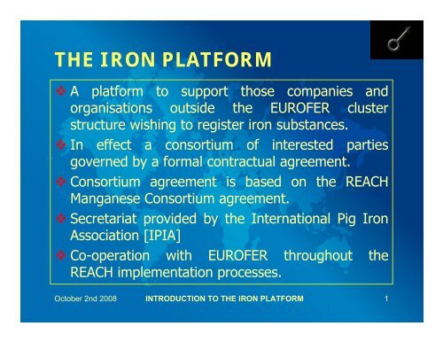 THE IRON PLATFORM - Eurofer