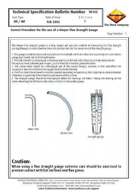 TB103 Draught Gauge Correct Procedure.indd - Euroheat
