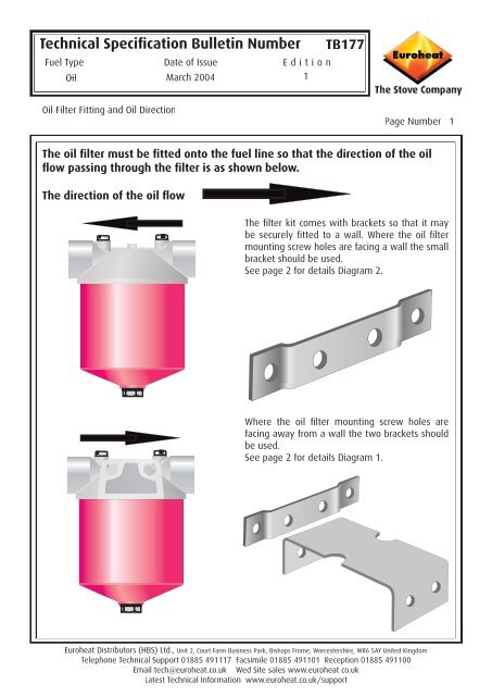 TB177 Oil Filter Installation.indd - Euroheat
