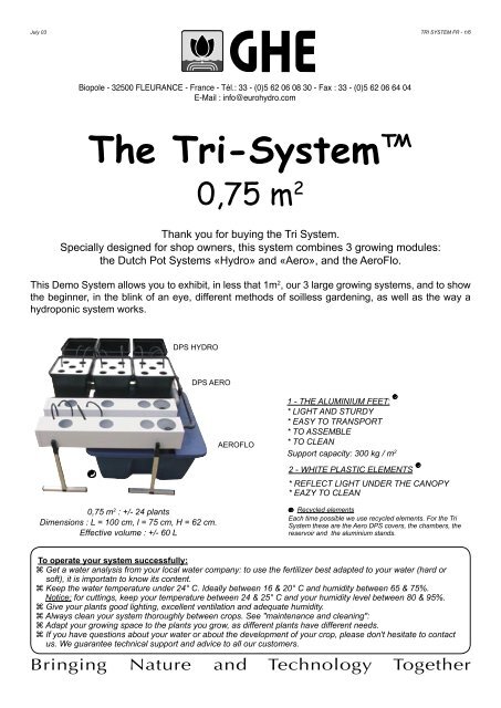 Tri System ang instr - General Hydroponics Europe