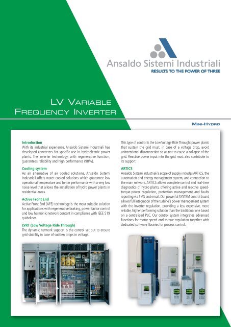 Technical Data Sheet - Hydro VFD - Ansaldo Sistemi Industriali