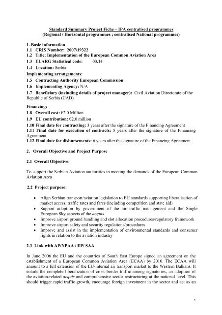 Implementation of Common Aviation Area - European Commission