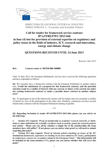 MODEL LETTER OF INVITATION TO SUBMIT A TENDER - Europa MODEL LETTER OF INVITATION TO SUBMIT A TENDER - Europa