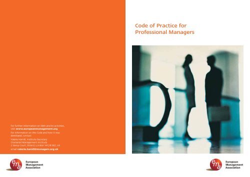 Code of Practice for Professional Managers - European ...