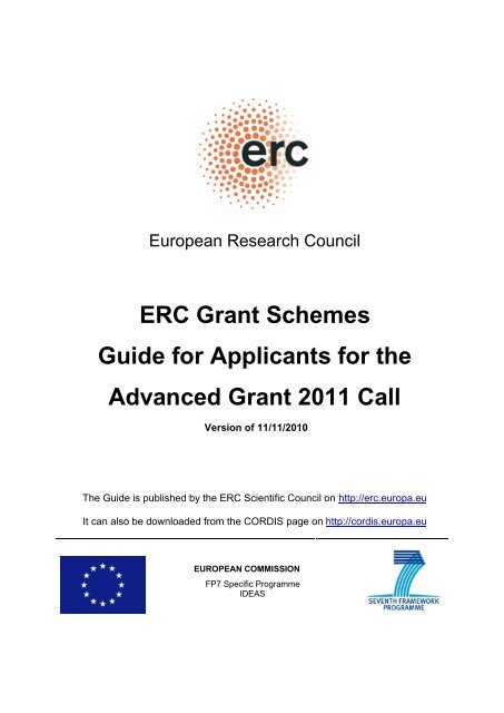 ERC Consolidator Grants - European Research Council - Europa EU