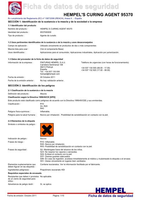 FDS HEMPEL CURING AGENT 95370.pdf - Eurotex