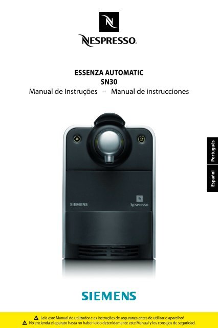 essenza automatic sn30 Manual de Instruções – Manual de ...