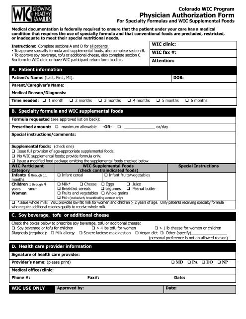 Physician Authorization Form