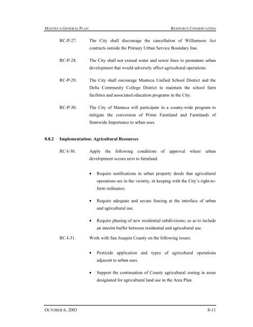 MANTECA GENERAL PLAN RESO