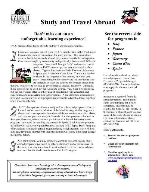 Study and Travel Abroad - Everett Community College