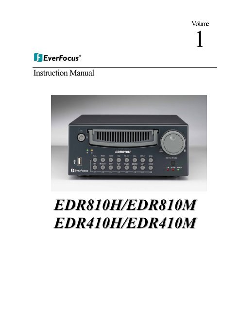 EDR810H/EDR810M EDR410H/EDR410M - EverFocus