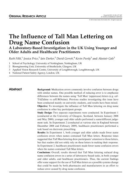 The Influence Of Tall Man Lettering On Drug Name Confusion A the-influence-of-tall-man-lettering-on-drug-name-confusion-a