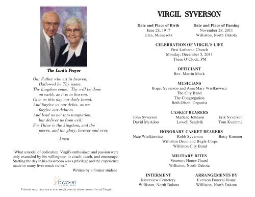 Syverson Virgil.p65 - Everson Funeral Home
