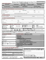 ADULT HIV / AIDS CONFIDENTIAL CASE REPORT FORM - Epi