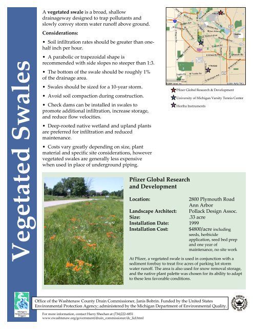 Vegetated Swales Fact Sheet - Washtenaw County
