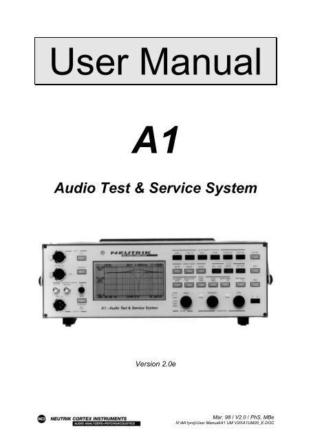 Audio Test & Service System