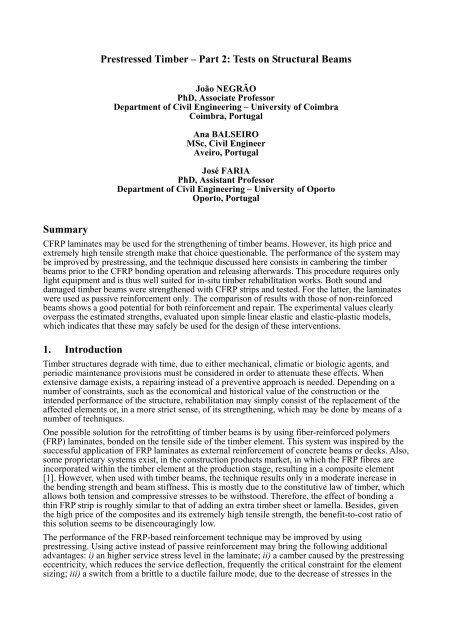 Prestressed Timber – Part 2 - Engineered Wood Products Association