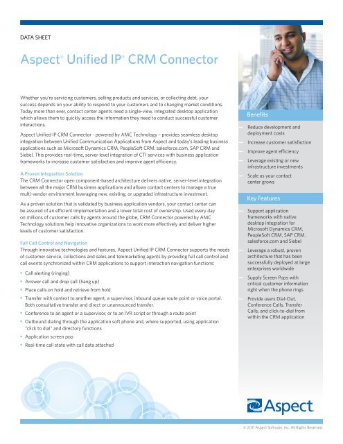 Aspect® Unified IP® CRM Connector