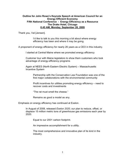 Outline for John Rowe's Keynote Speech at American Council for an ...