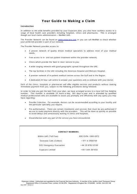 Your Guide to Making a Claim - Expacare