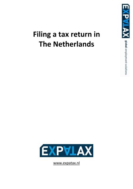 Filing a tax return in the Netherlands - Expatax