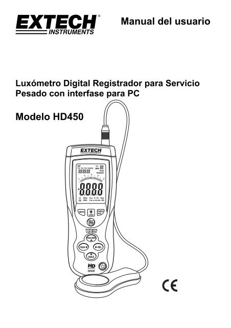 Manual del usuario Modelo HD450 - Extech Instruments