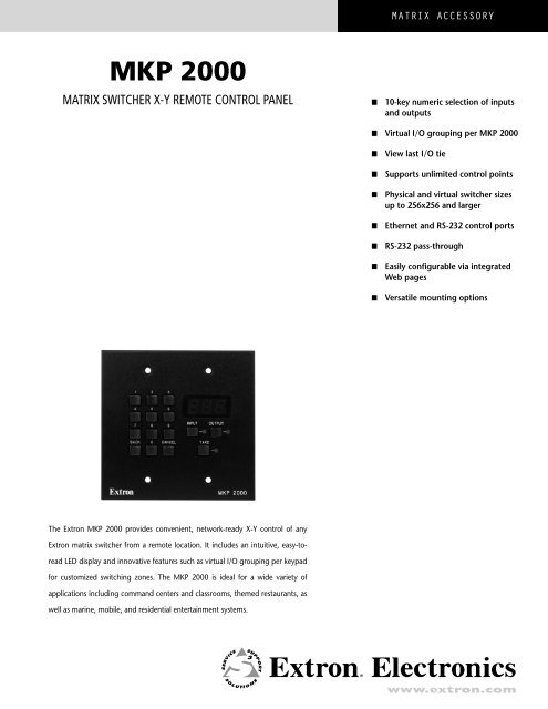 MKP 2000 - Extron Electronics