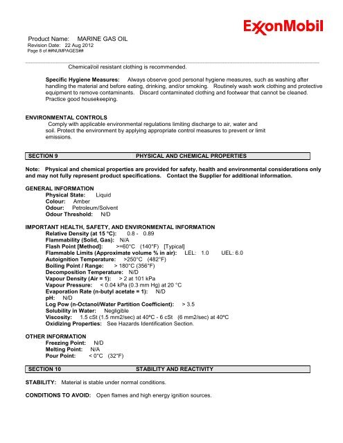 Product Name: MARINE GAS