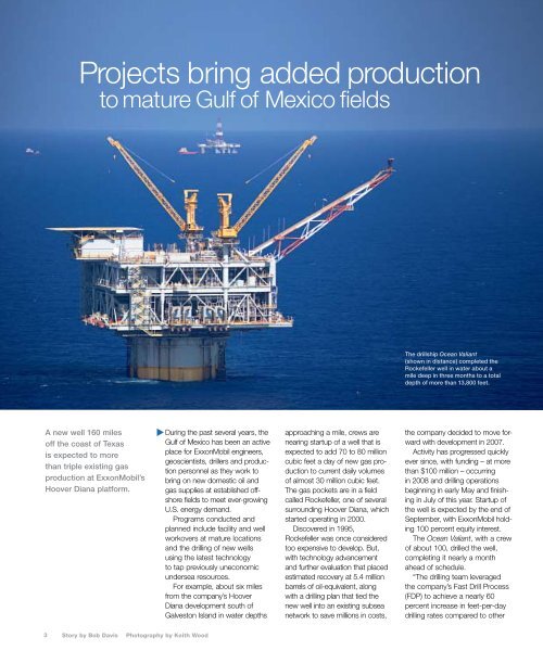 Projects bring added production to mature Gulf of ... - ExxonMobil
