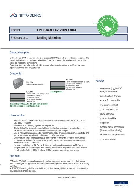 EPT-Sealer EC-1200N series Sealing Materials - Eyes-e-tools