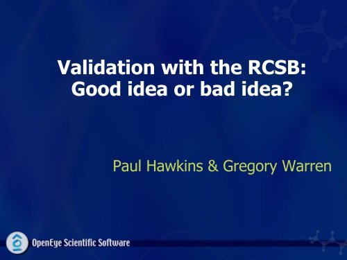 PDF 80 KB - OpenEye Scientific Software