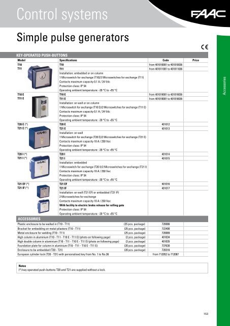 Control systems - FAAC USA