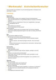 Activiteitenplan / formulier - Factor-E