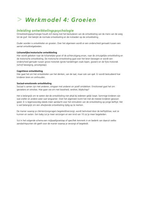 Werkmodel 4: Groeien - Factor-E