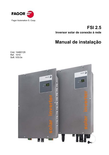 Manual de instalação - Fagor Automation