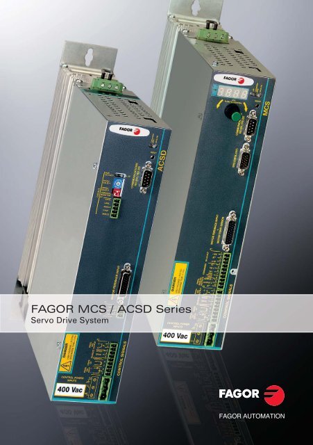 MCS / ACSD servo drive catalog - Fagor Automation